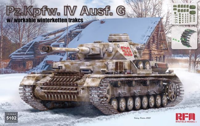 Kits: Rye Field Model 1/35 Pz.Kpfw. IV Ausf. G w/ Workable Winterketten ...